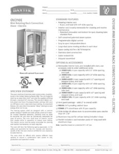 Baxter Mini - Alexander Food Equipment Group
